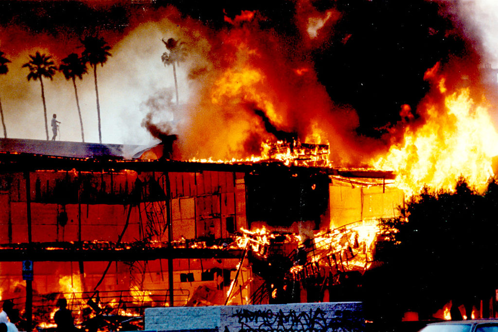 Rodney King Verdict - Red Sky Over Los Angeles - April 29, 1992